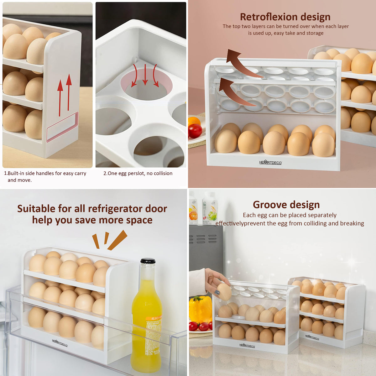 3 layer Egg Storage Container – HEARTDECO