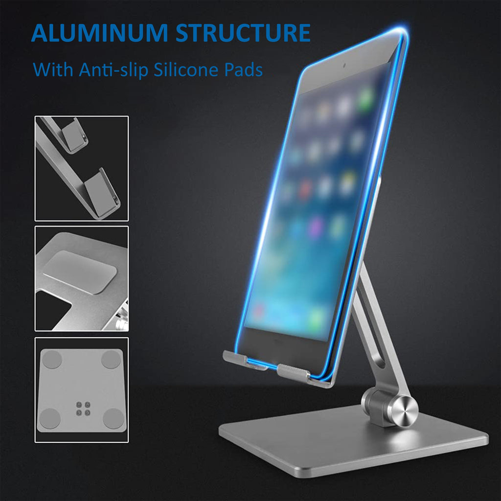 Foldable Aluminum Tablet iPad Desk Stand Holder – HEARTDECO