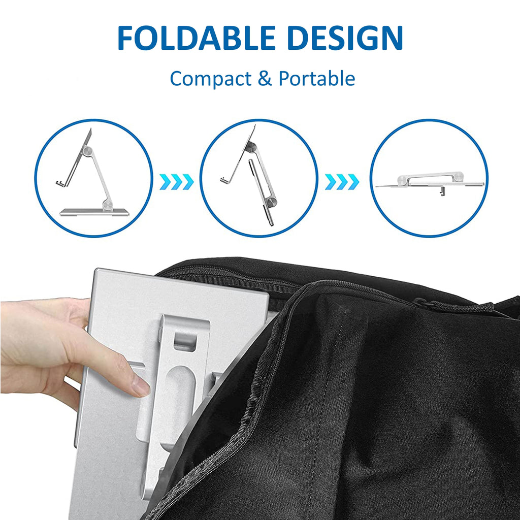 Foldable Aluminum Tablet iPad Desk Stand Holder – HEARTDECO