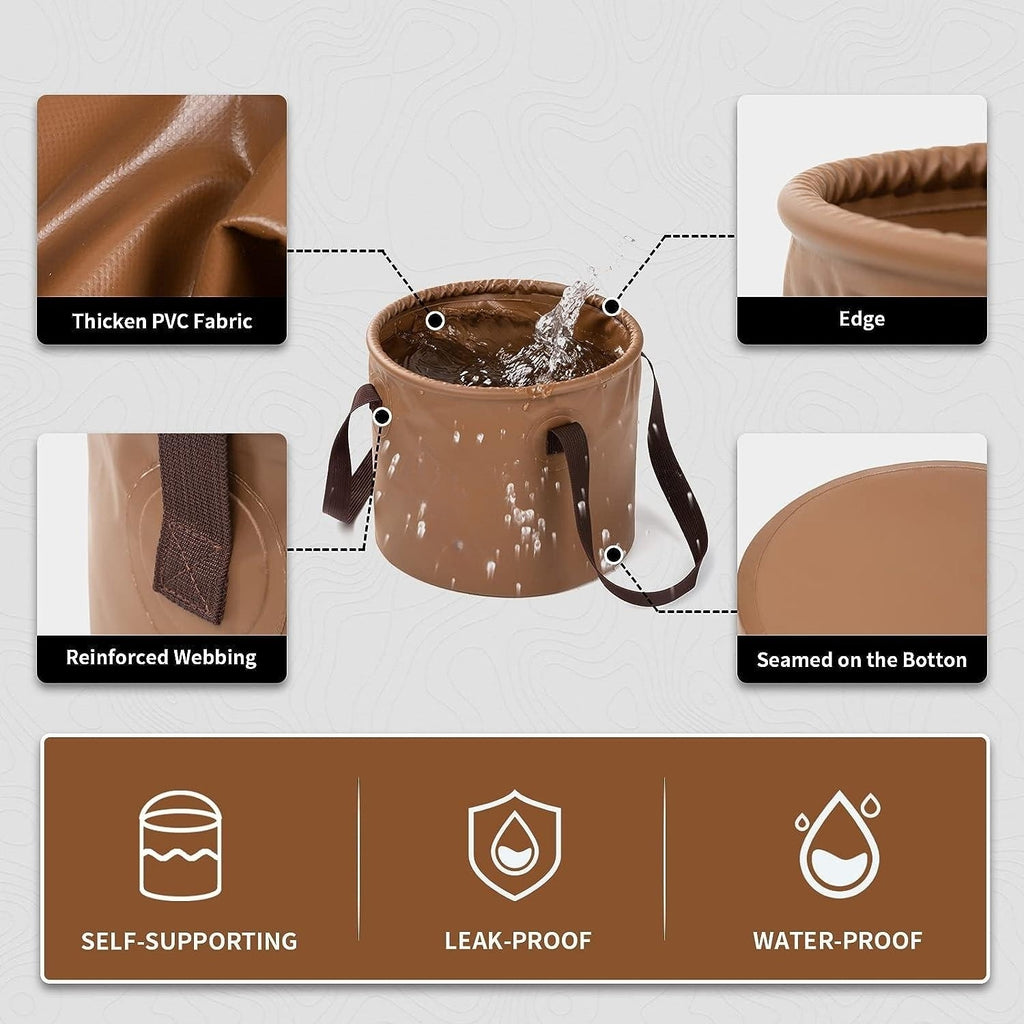 Camping Folding Wash Basin Fishing Collapsible Bucket 20L – HEARTDECO
