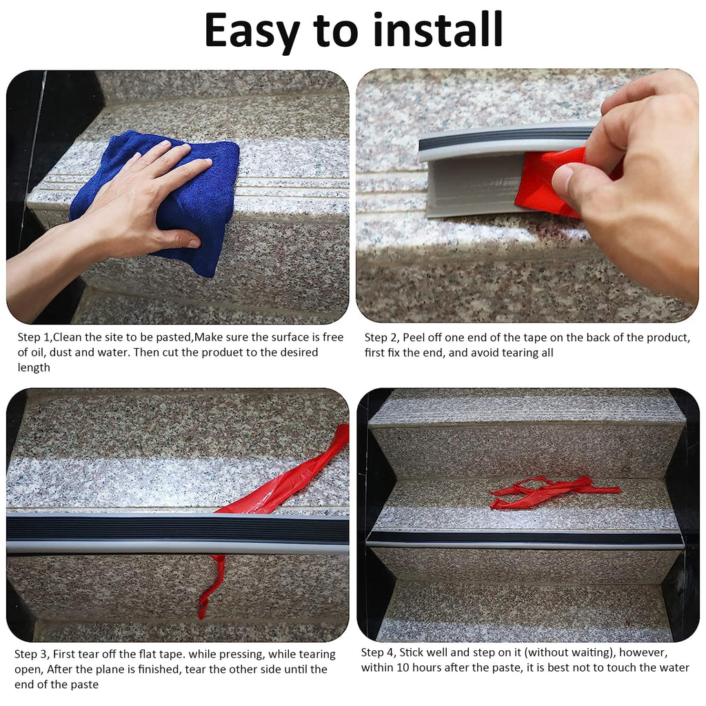 30m L Shape Vinyl Stair Self Adhesive Edge Strips Corner & Edge Guards ...