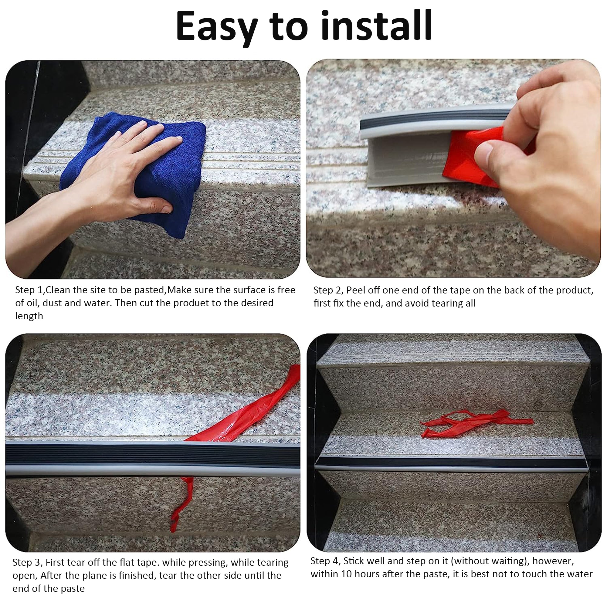 30m L Shape Vinyl Stair Self Adhesive Edge Strips Corner & Edge Guards ...