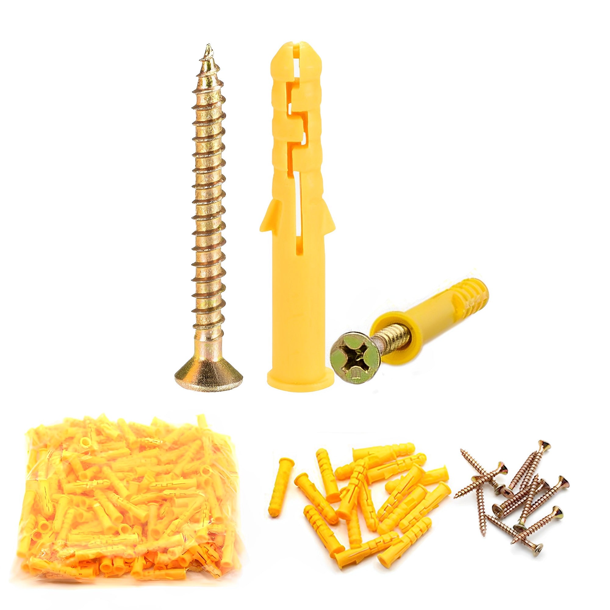 100PCS Plastic Expansion Screw Nail Percussion Expansion Pipe Bolt M6x ...