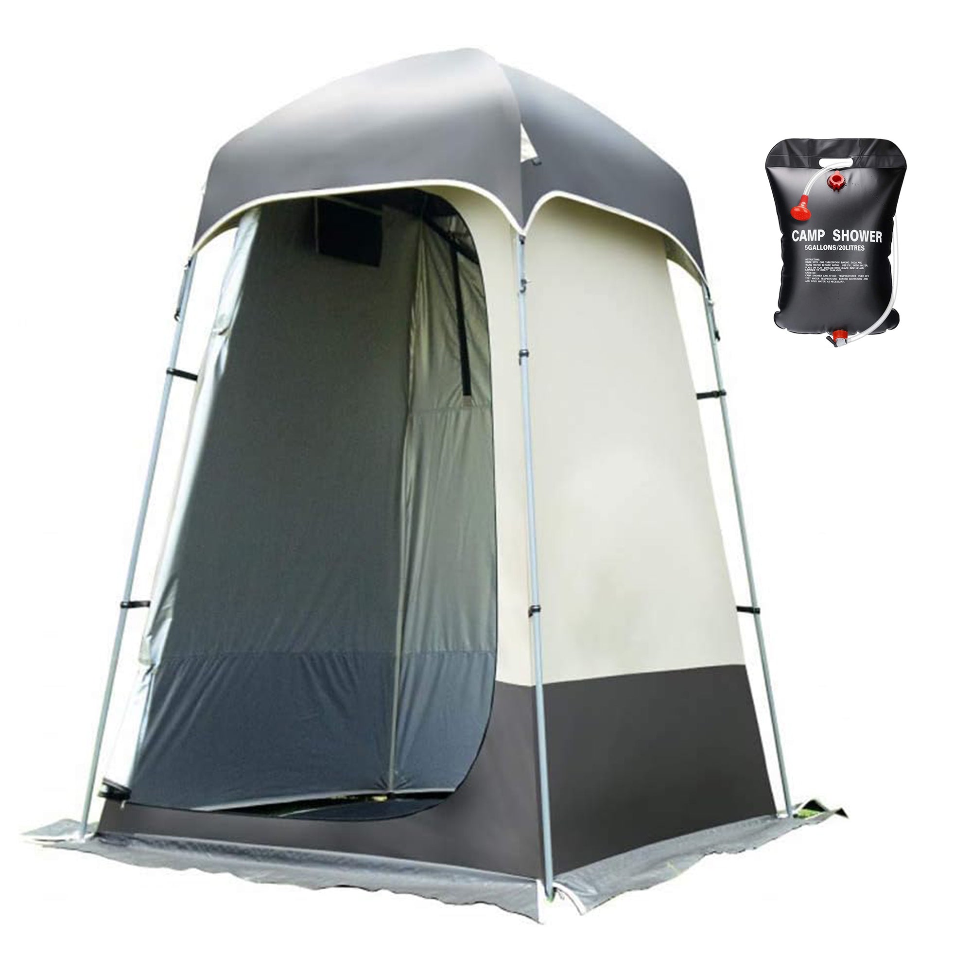 Outdoor Pop Up Camping Shower Tent & 20L Solar Shower Bag Set – HEARTDECO