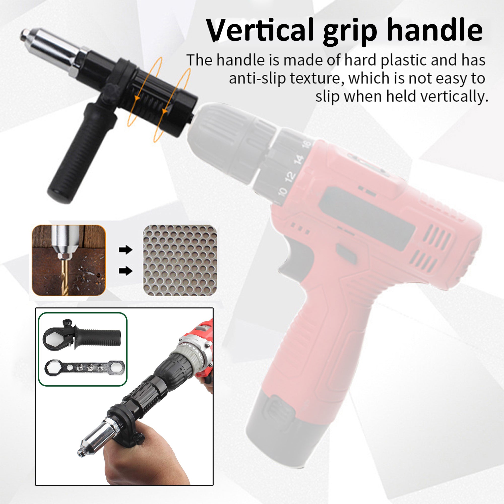 Rivet Gun Conversion Adapter With Handle – HEARTDECO