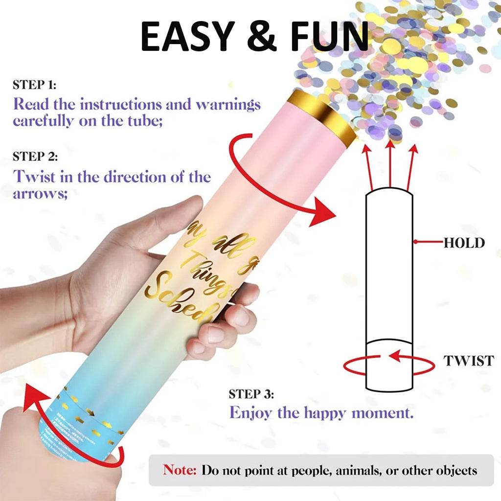 Mix Box 5 Pieces 58cm Confetti Party Popper Cannon for Party & Wedding ...