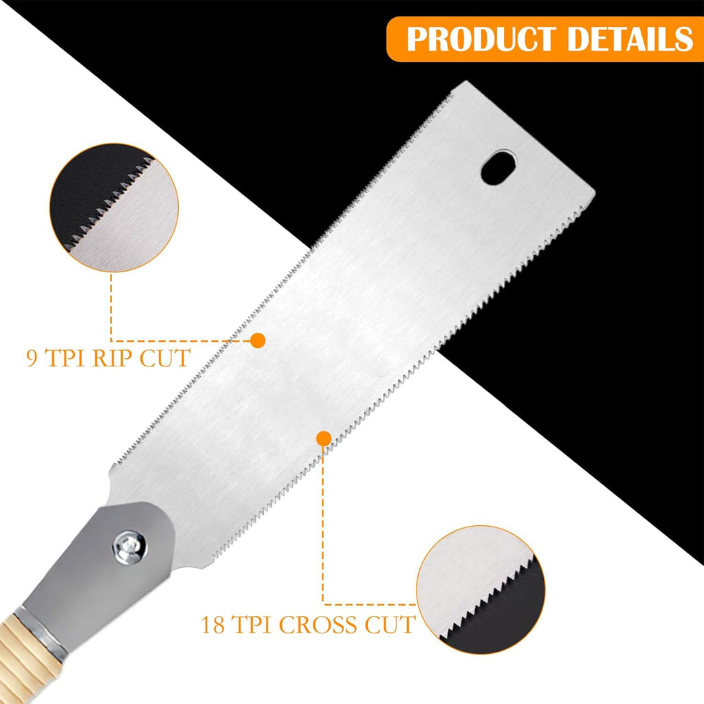 2-in-1 Double-Edged Blade Hand Saw, Rip & Crosscut – HEARTDECO