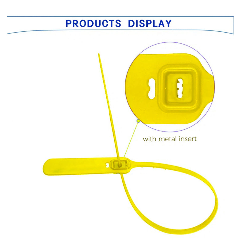 Plastic Security Seals 100pcs One time Security Ties Pull-Tight Securi ...