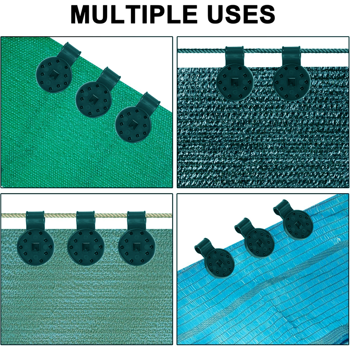 Mix Box 100 PCs 11 cm Sunshade Net Plastic Fixing Clips Kit – HEARTDECO