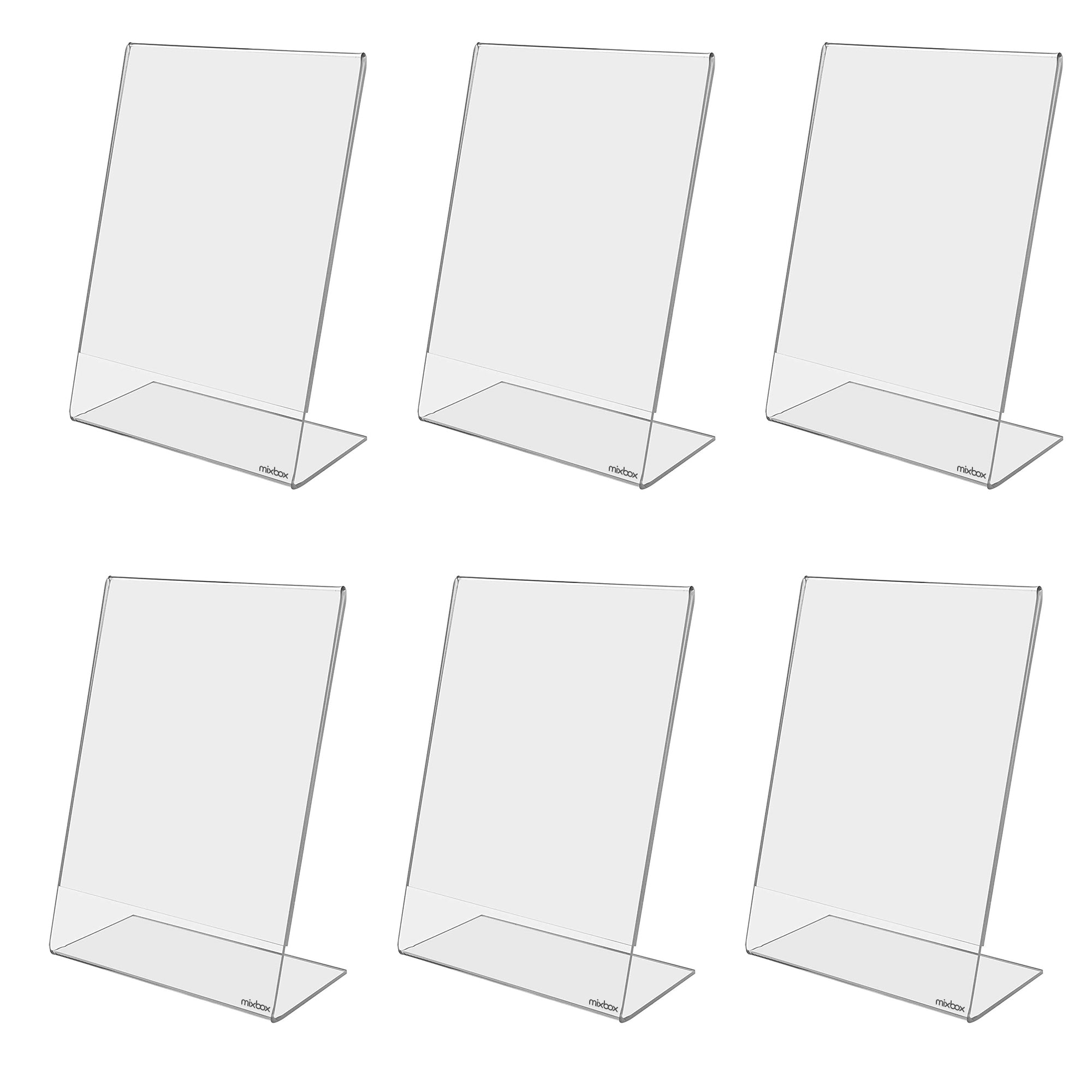 Acrylic L-Menu Stand,A4 Size (6 Pack) for Tabletop Display & Menus ...
