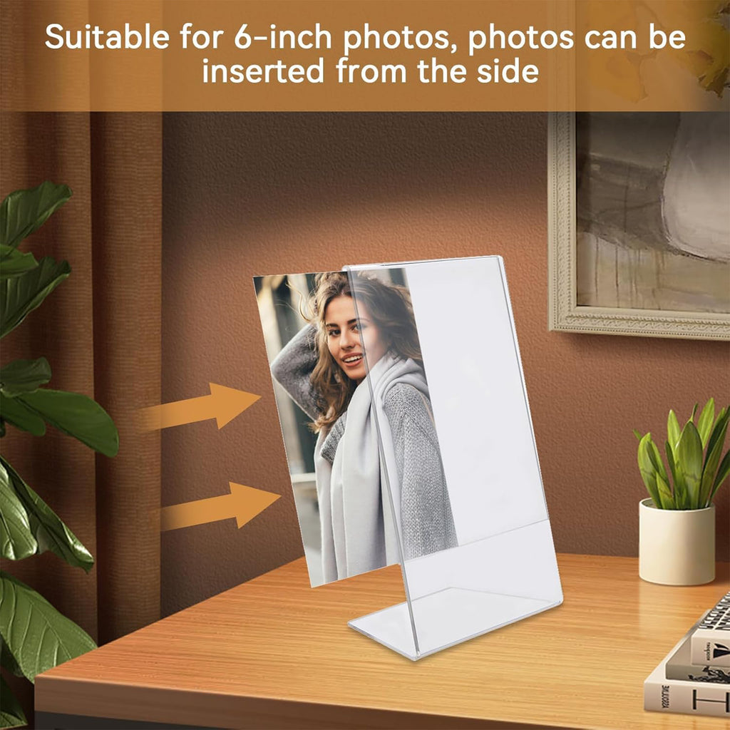 Acrylic L-Menu Stand,A4 Size (6 Pack) for Tabletop Display & Menus ...