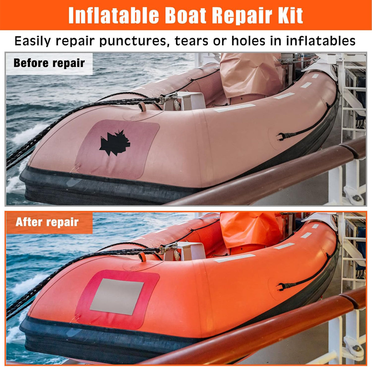 Mix Box Inflatable Boat Leaking Hole Repair Kit for Inflatable Kayak R ...