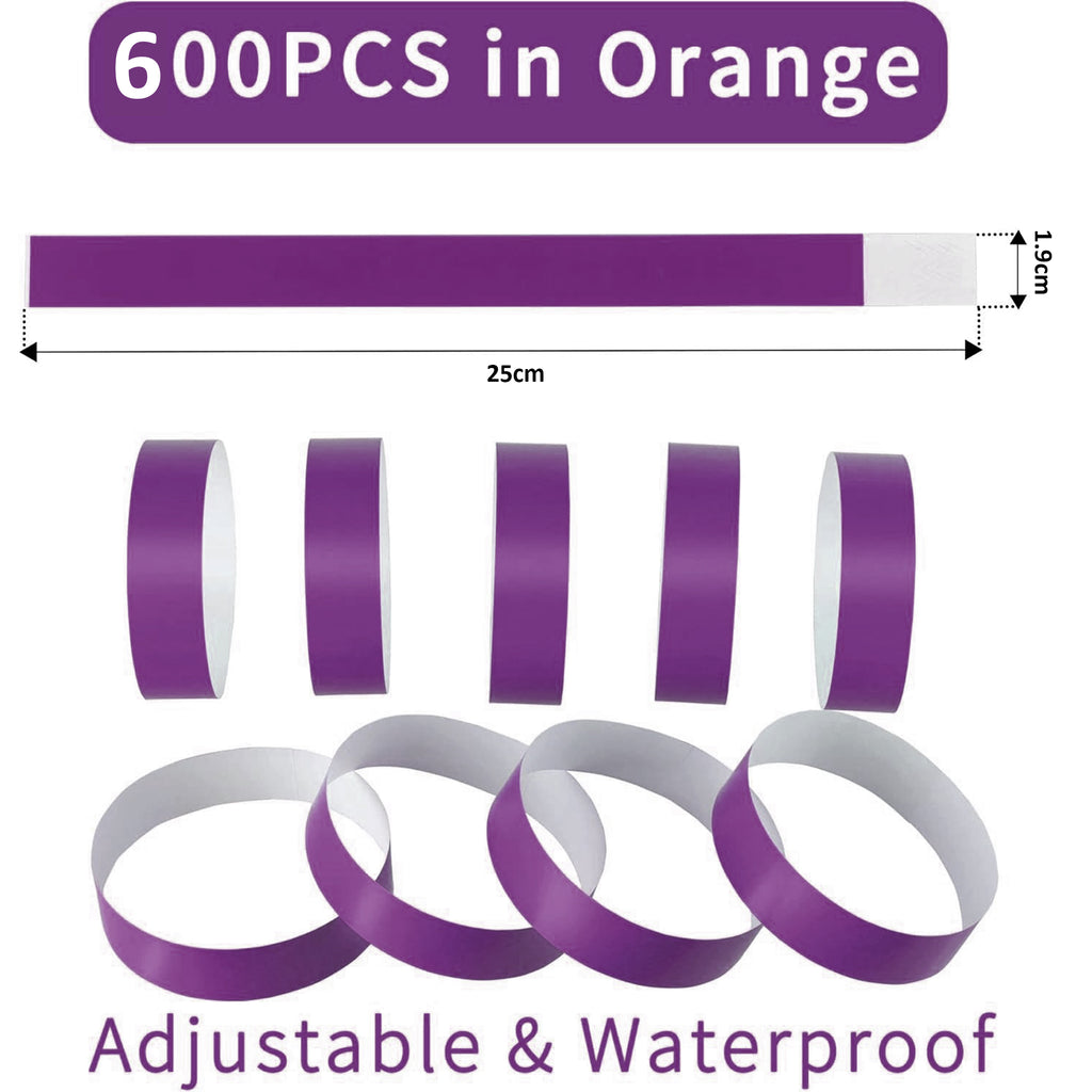 Mix Box Paper Ticket Wristbands for Event/Concert/Party (600 PCS ...