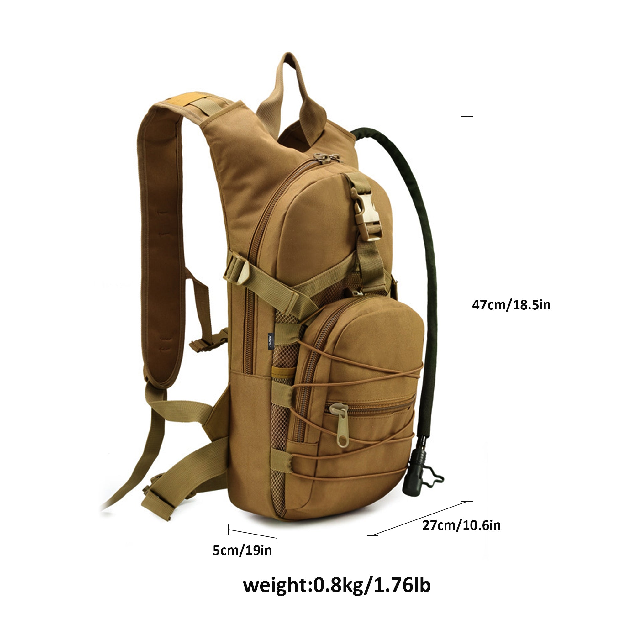Outdoor Hiking Tactical Hydration Backpack with 3L Water Bladder ...