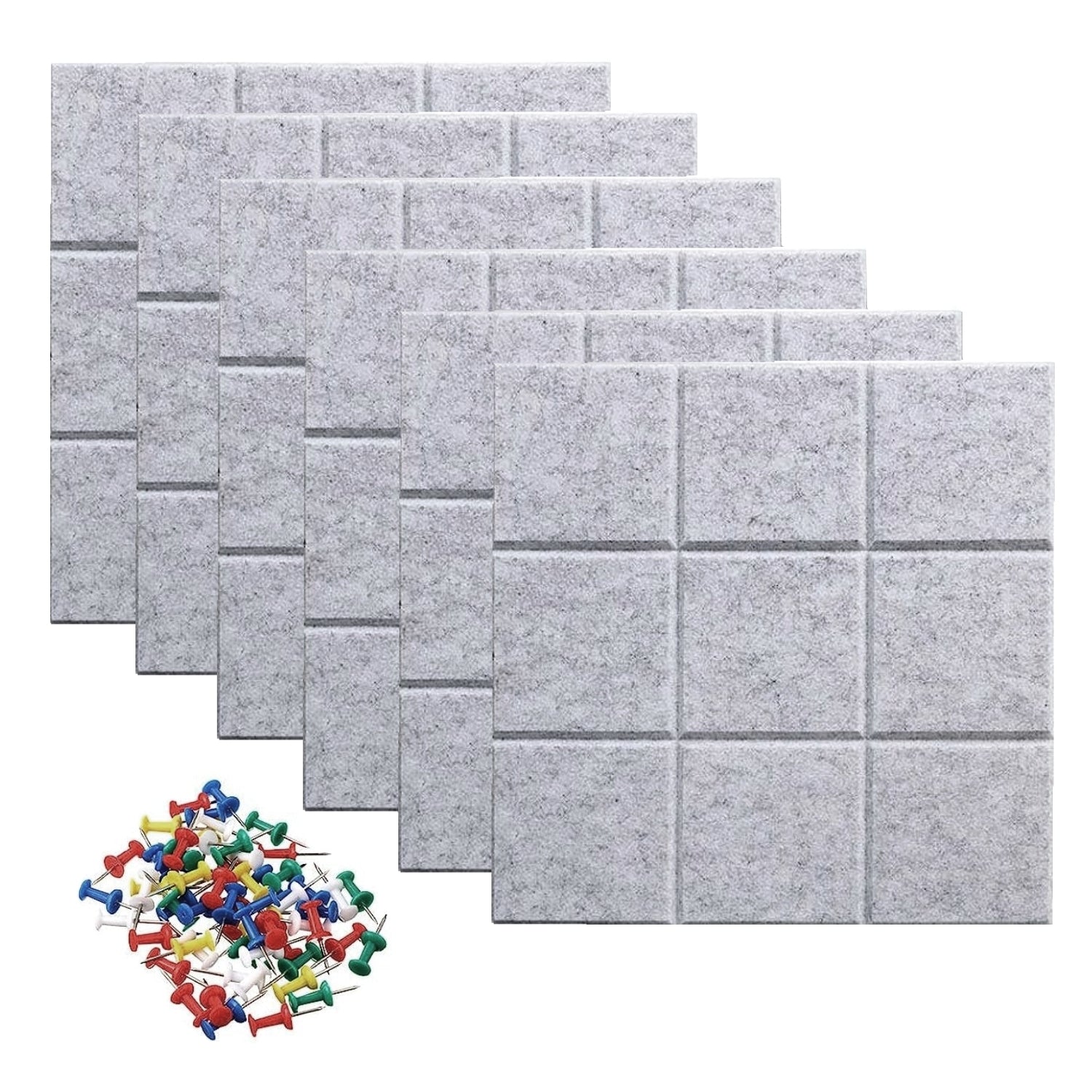 Felt Message Bulletin Pin Board Tile 6Pcs Set – HEARTDECO