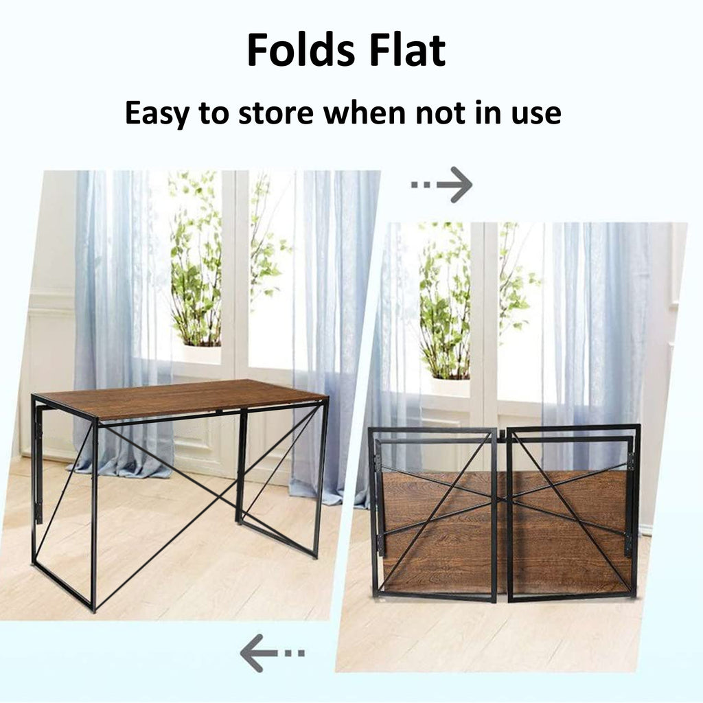 Folding Computer Desk Study Table 120cm x 60cm – HEARTDECO
