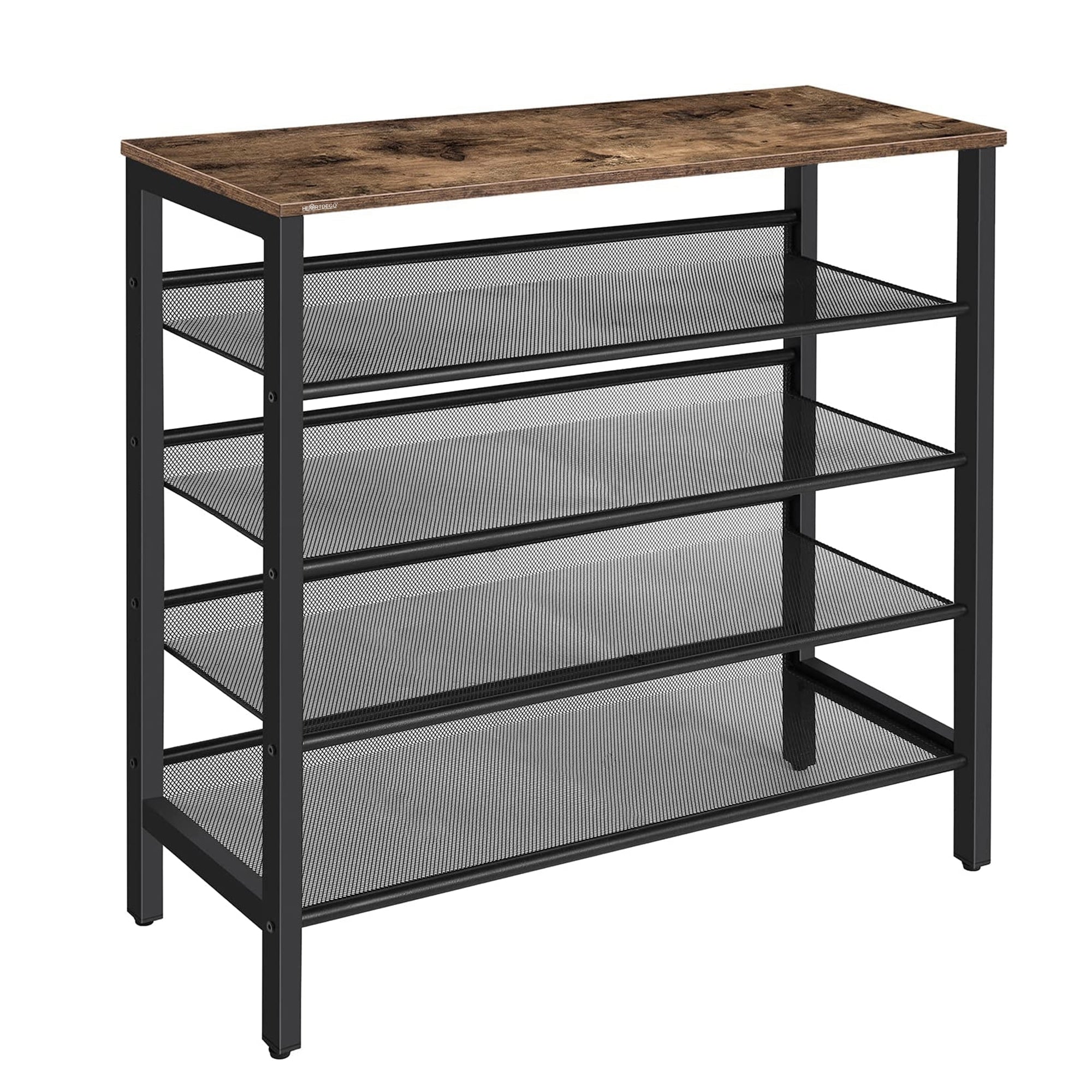 5 Tier Metal Mesh Shoe Rack Storage Shelf – HEARTDECO