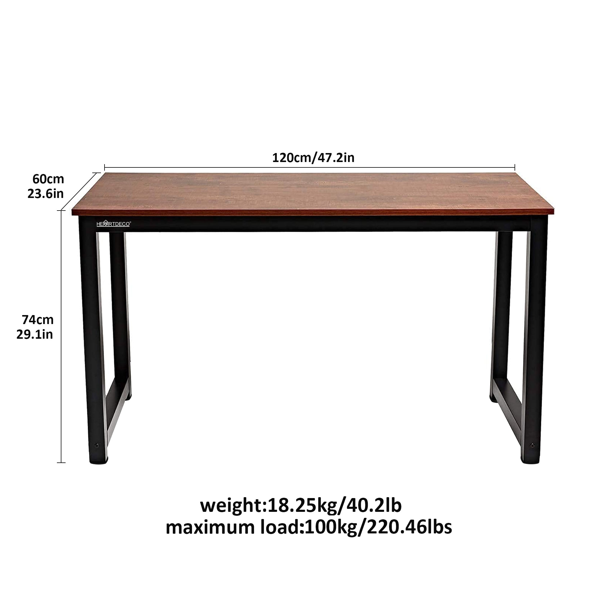 Computer Desk Study Table 120cm x 60cm – HEARTDECO