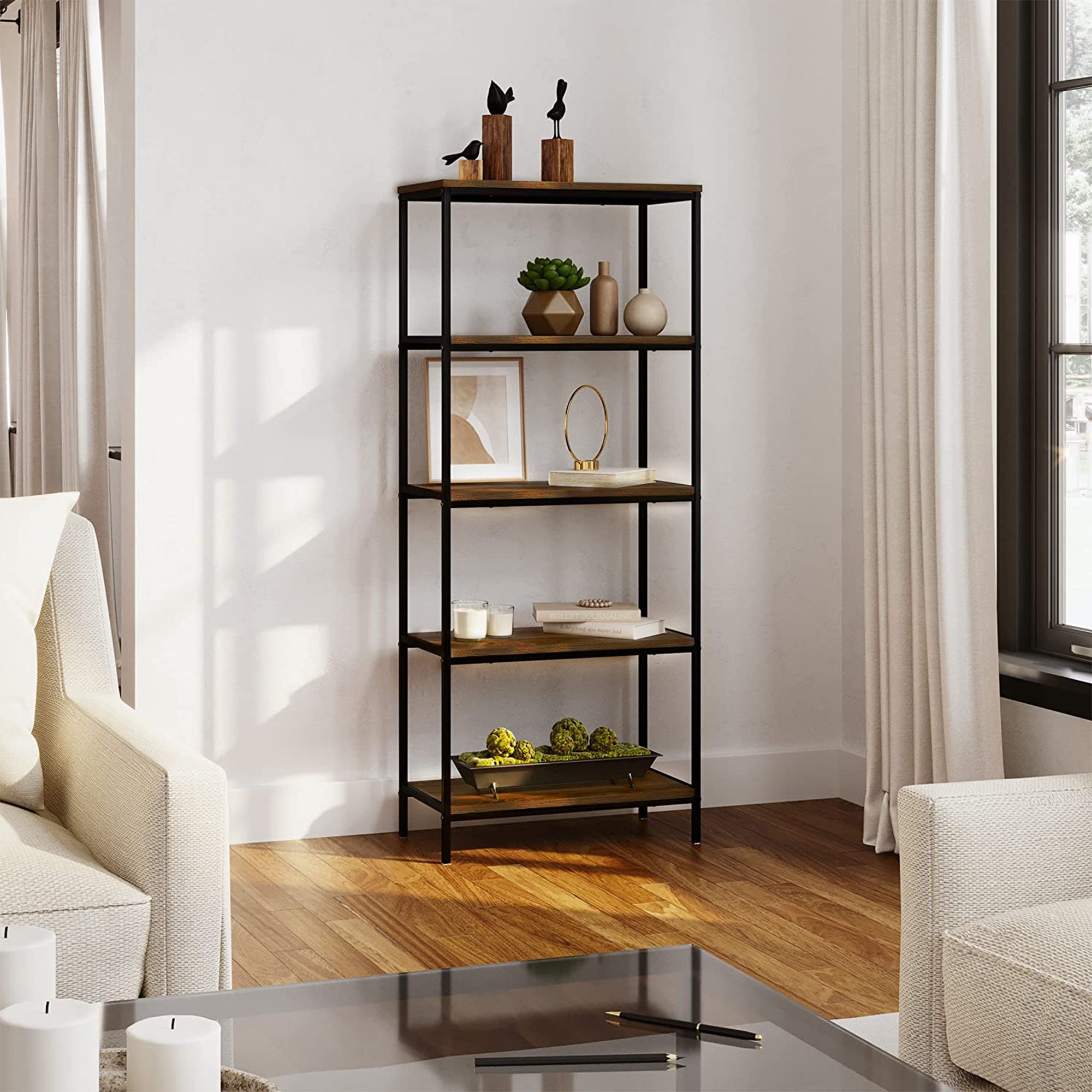 5 Tier Bookshelf Storage Display Rack 150cm x 60cm – HEARTDECO