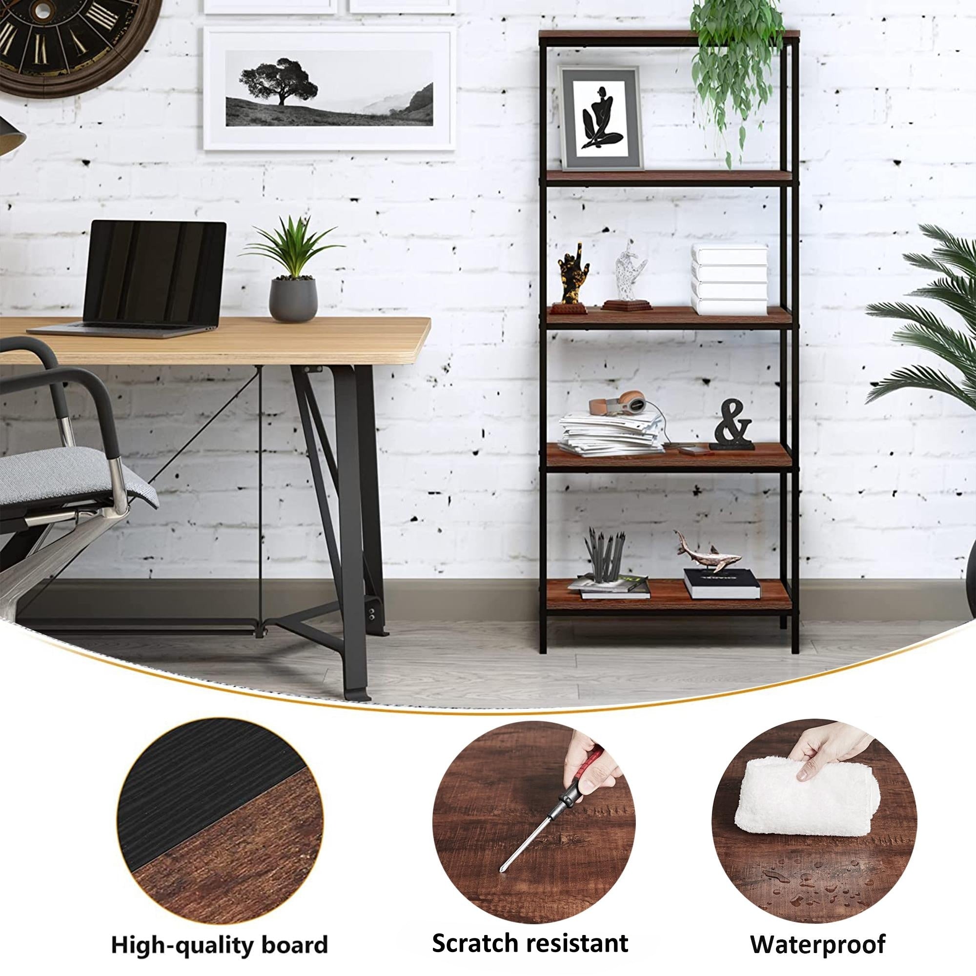 5 Tier Bookshelf Storage Display Rack 150cm x 60cm – HEARTDECO