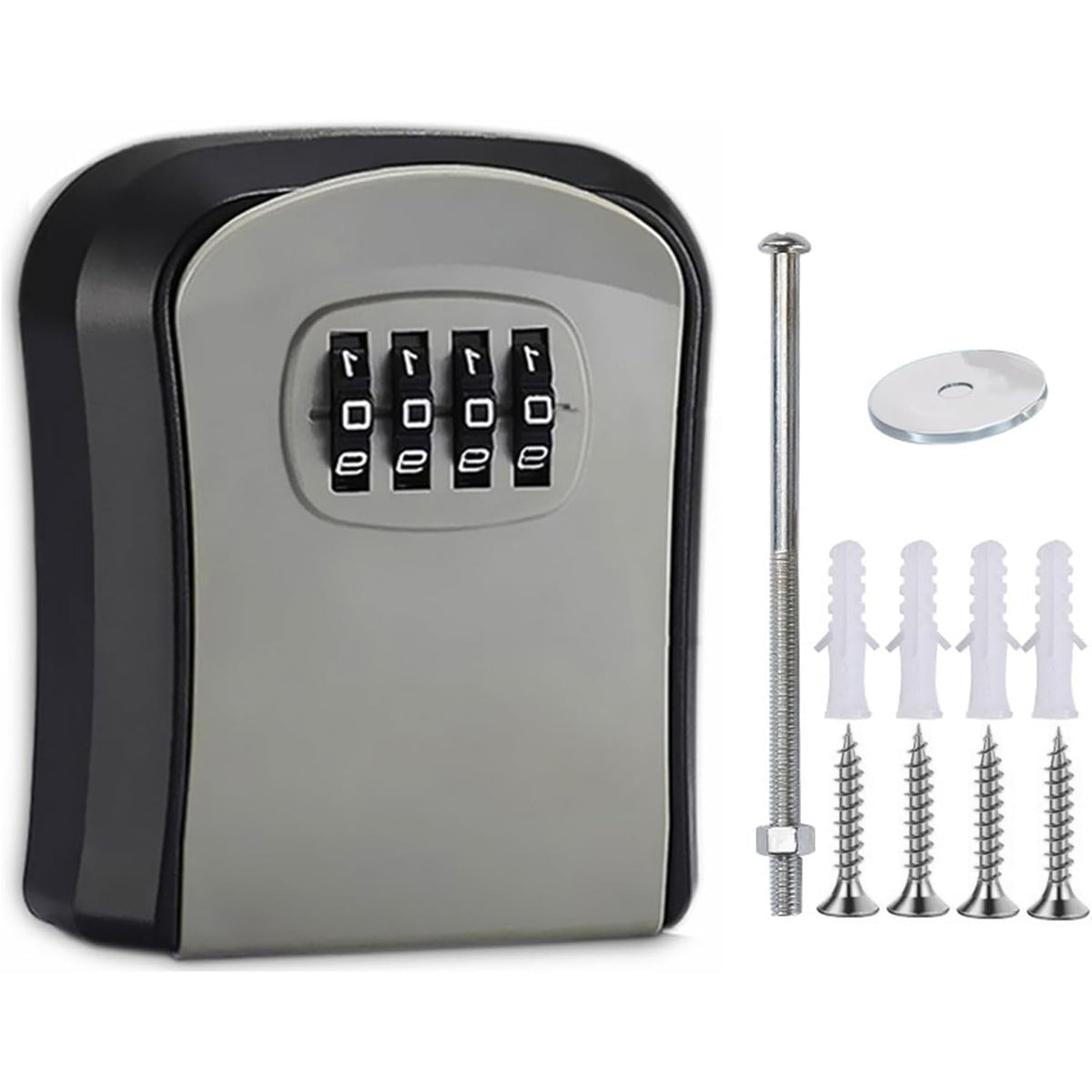 Wall-Mounted 4-Digit Combination Key Lock Safe Box – HEARTDECO