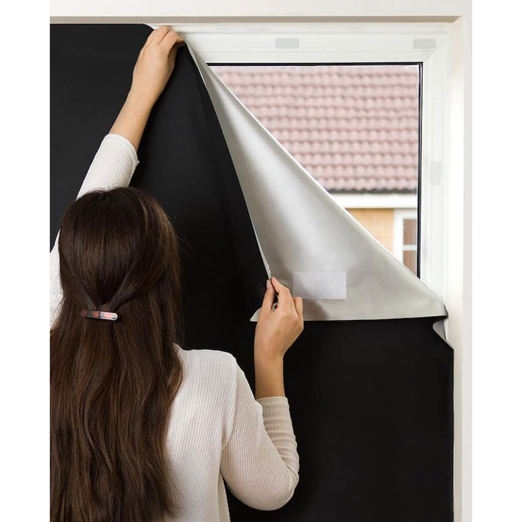 1m Portable Stick On Window Blackout Blind with Velcro Suction – HEARTDECO