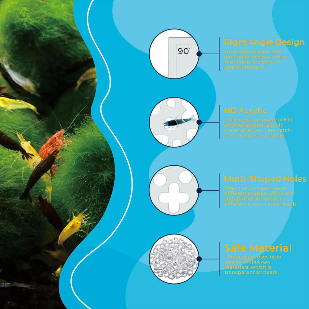 4 Pack Fish Shrimp Breeding and Hiding Cave, AquariumFish Tank Decorat – HEARTDECO