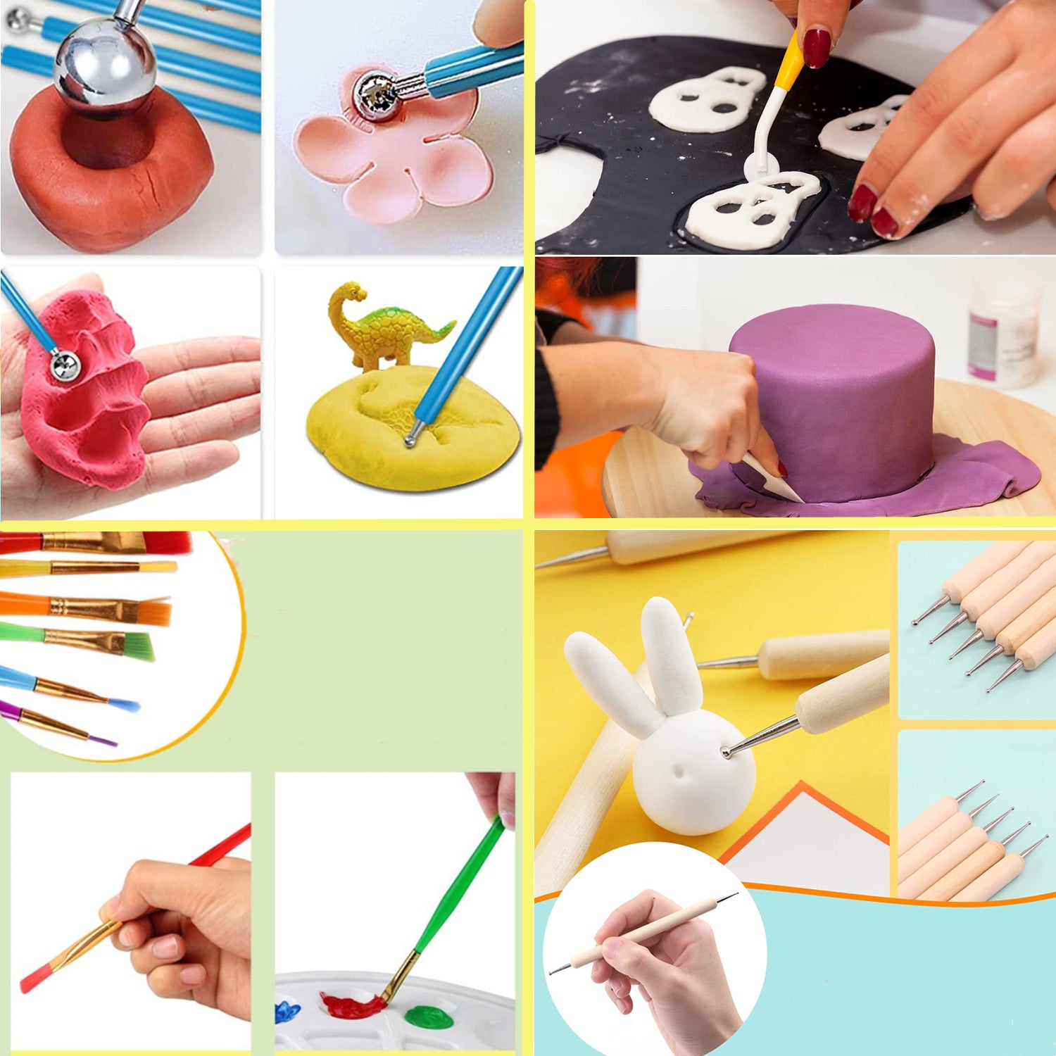 25Pcs Clay Polymer Pottery Sculpting DIY Tool Set – HEARTDECO