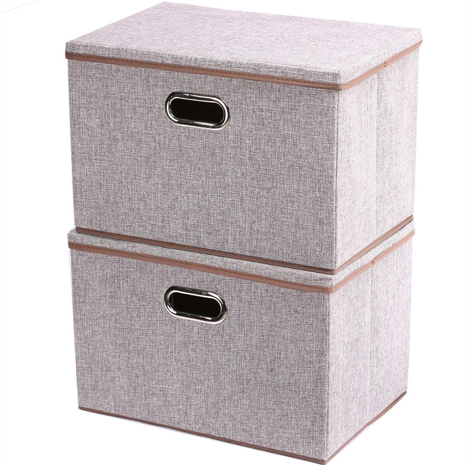 2 Pack Folding Canvas Storage Box – HEARTDECO