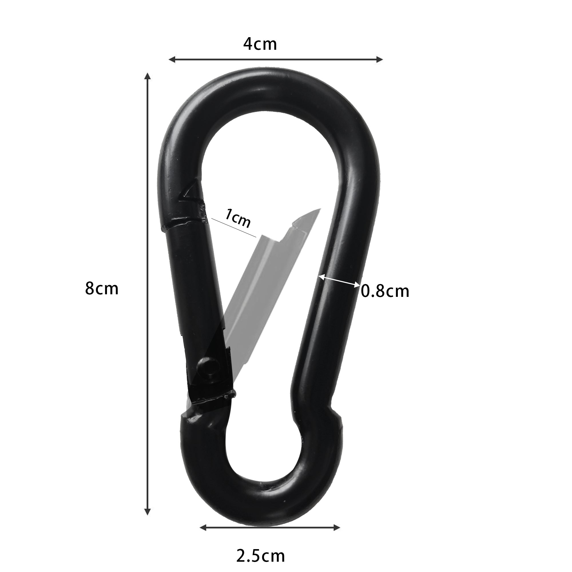 10Pcs Black Carabiner Clips – HEARTDECO