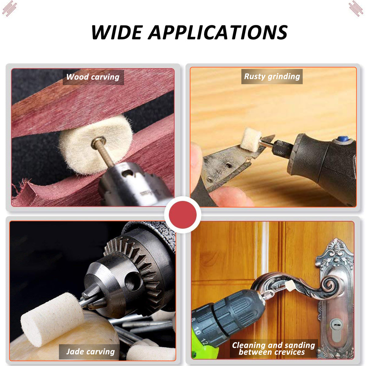 10PCs Wool Felt Polishing Pads Buffing Head – HEARTDECO