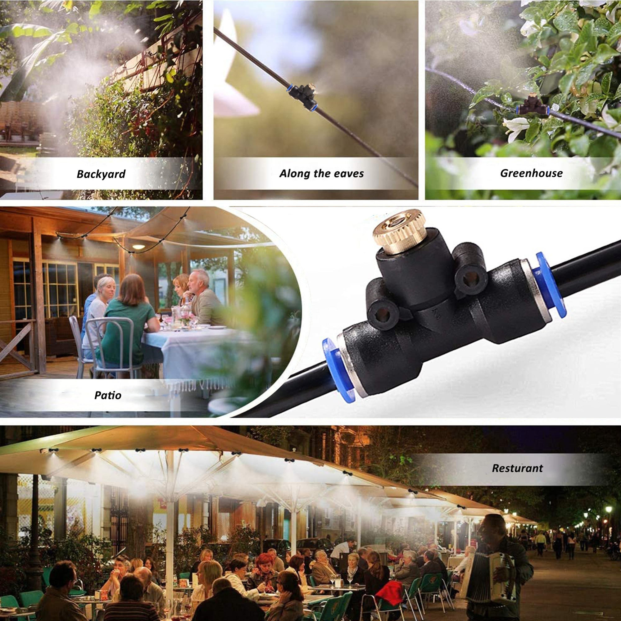 Outdoor Cooling Misting Sprayer System - 23m – HEARTDECO