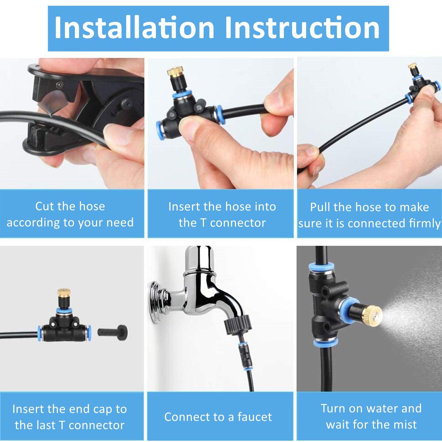 Outdoor Cooling Misting Sprayer System - 23m – HEARTDECO