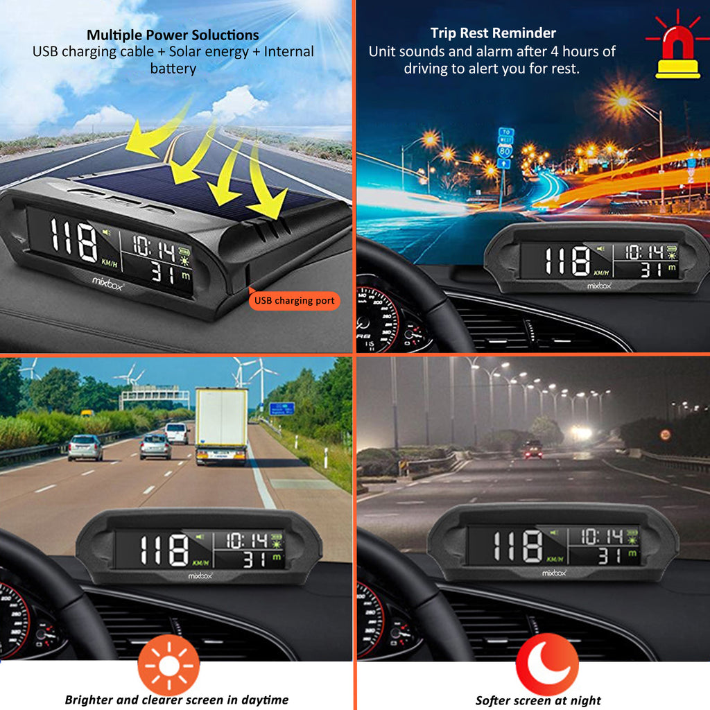 Solar Digital Car Speedometer(Clearing Item) – HEARTDECO