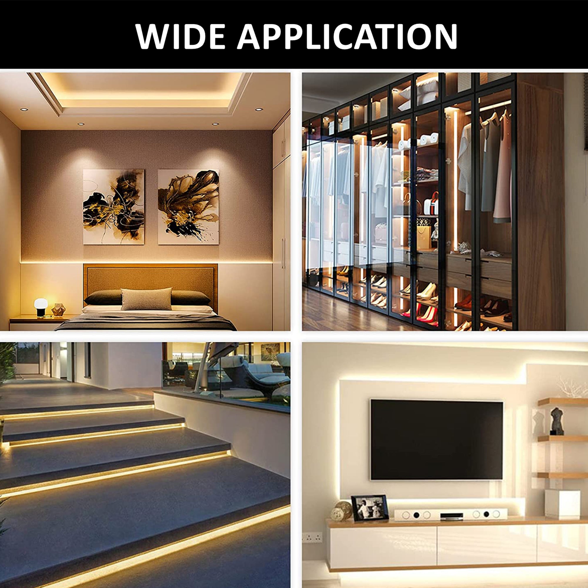 4 Pack 1.5m Aluminum LED Light Strip Cover - Silver – HEARTDECO