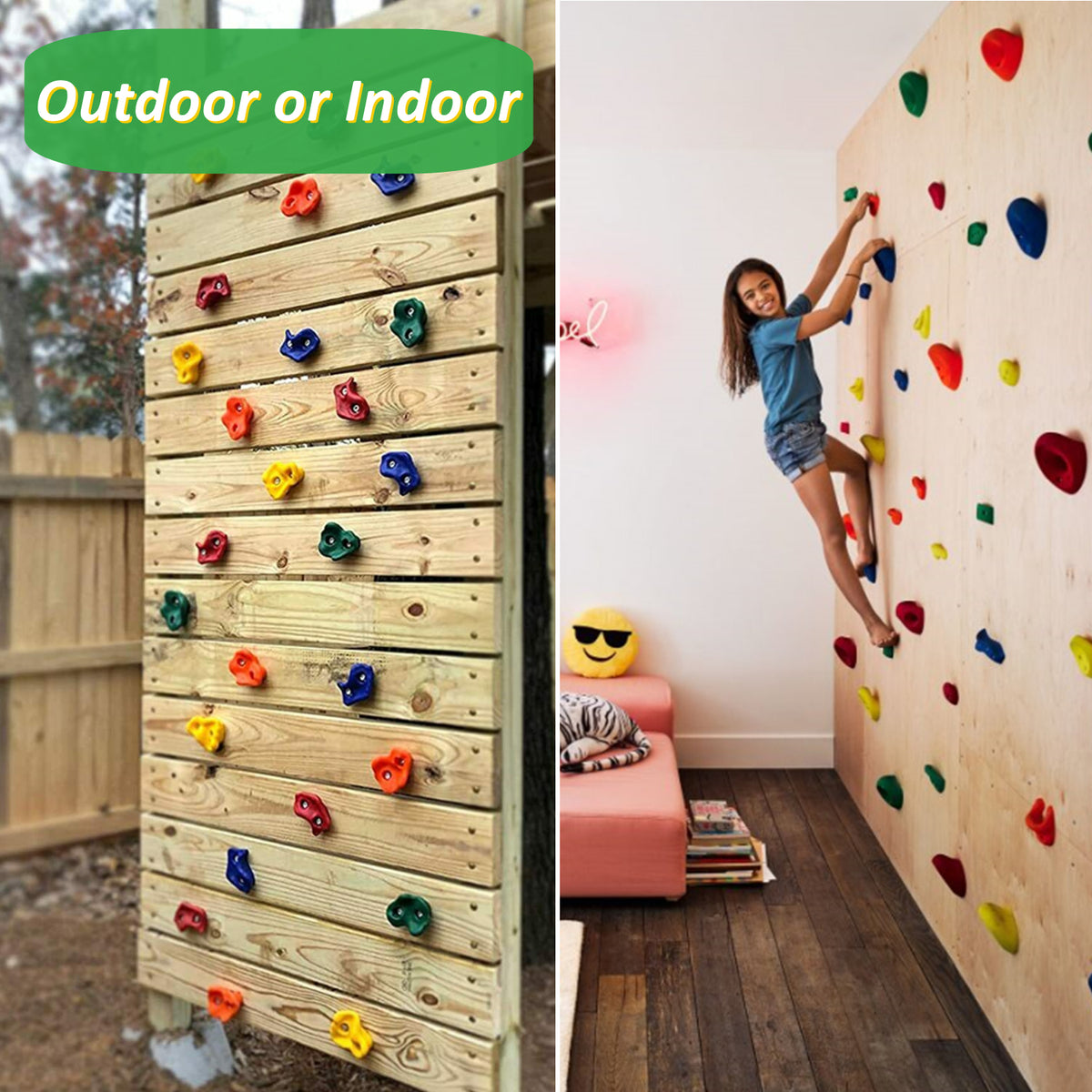 32Pcs DIY Kids Rock Climbing Wall Holds Grips – HEARTDECO