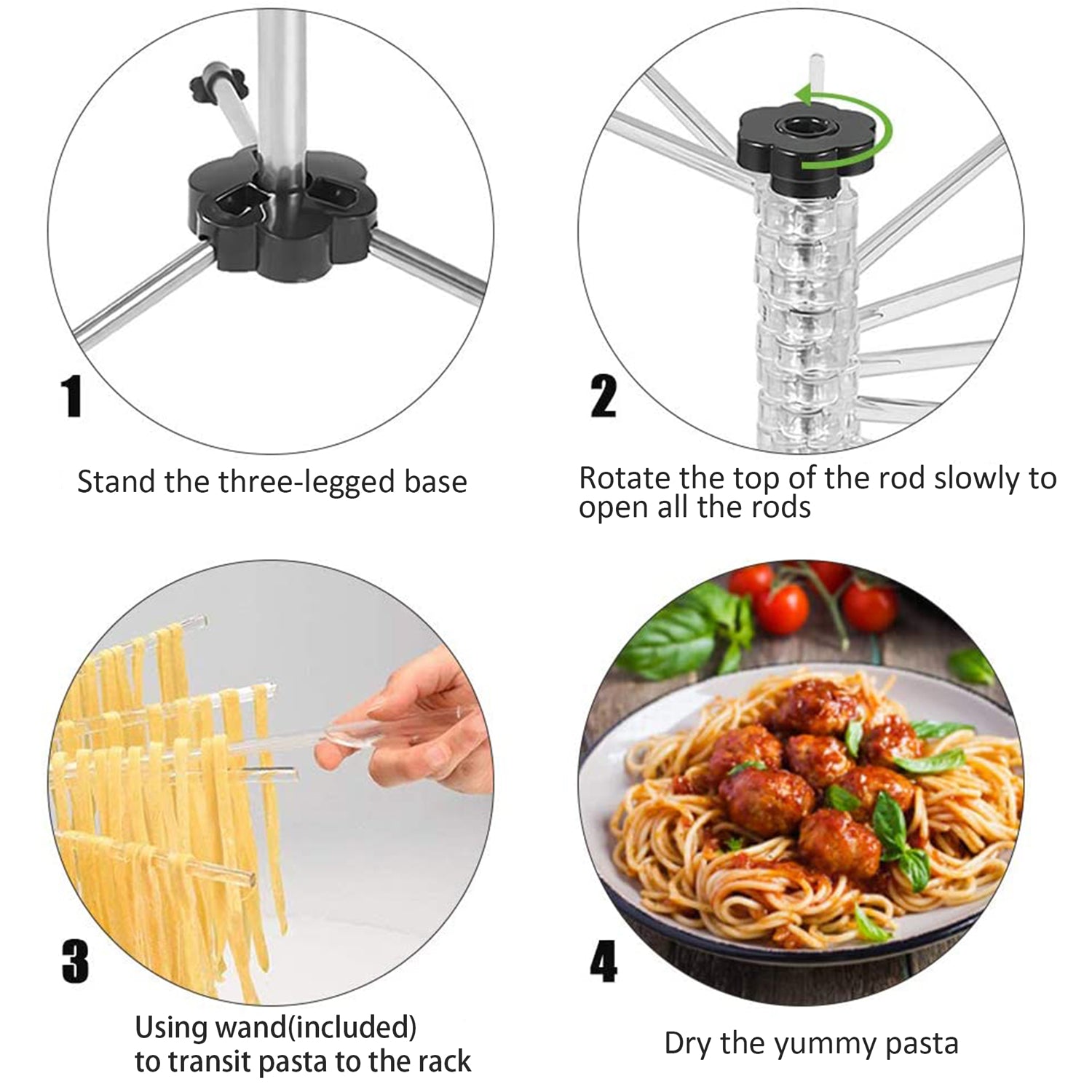 Collapsible Pasta Drying Rack – HEARTDECO