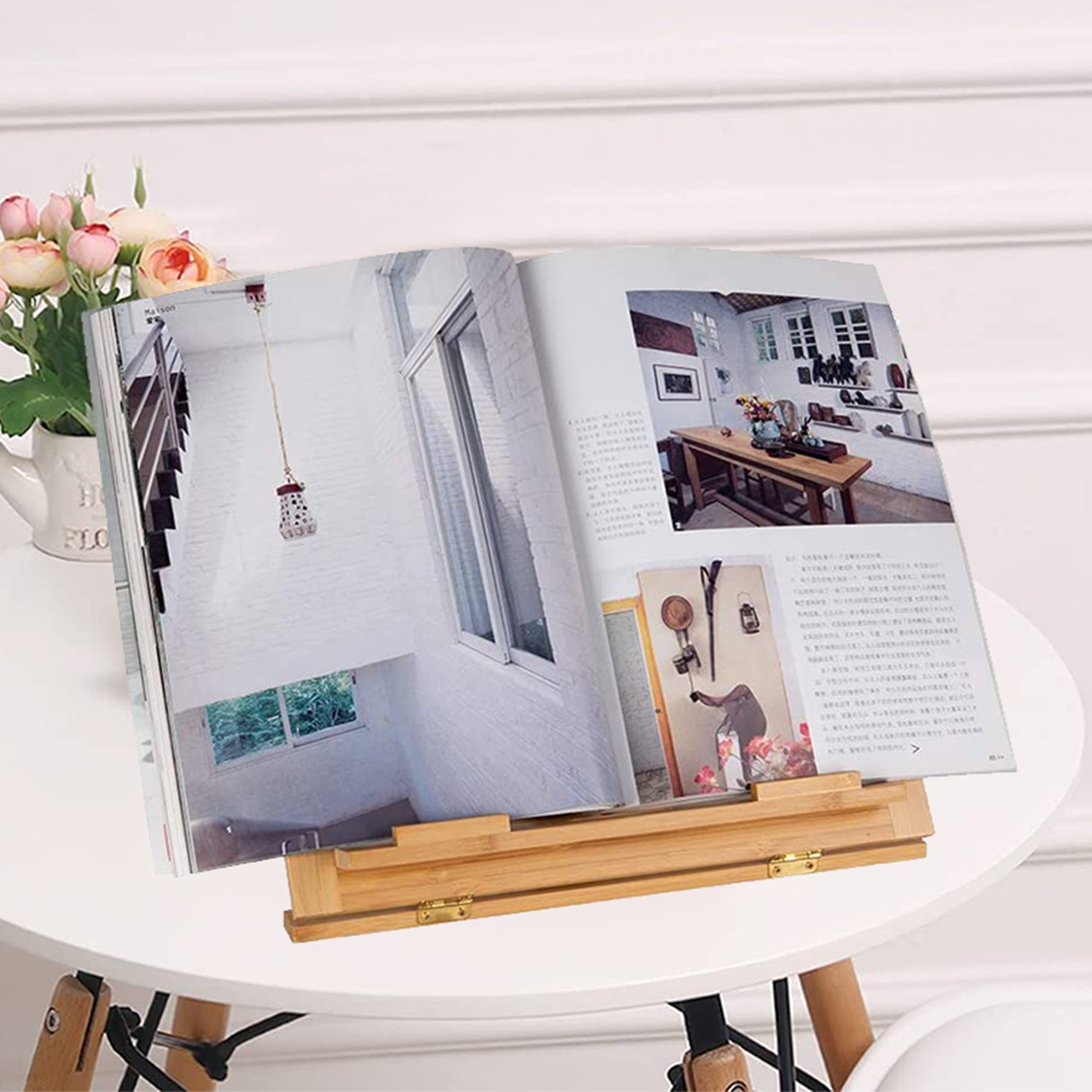 Foldable Bamboo Recipe Book Stand – HEARTDECO