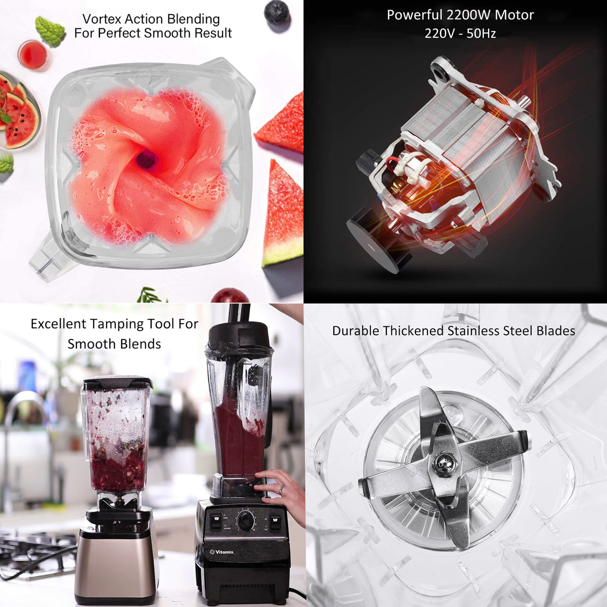 2200W Professional Kitchen Countertop Blender Set – HEARTDECO