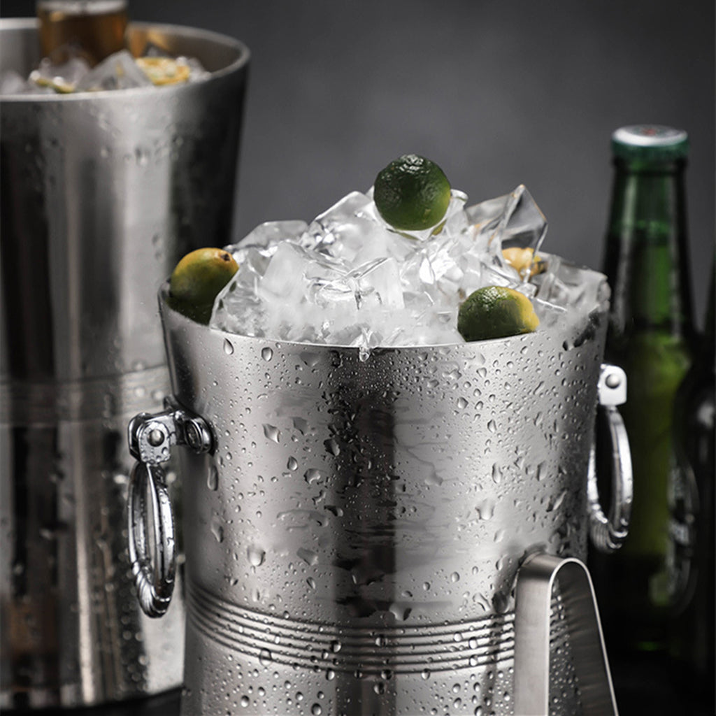 3L Stainless Steel Insulated Ice Bucket Set – HEARTDECO