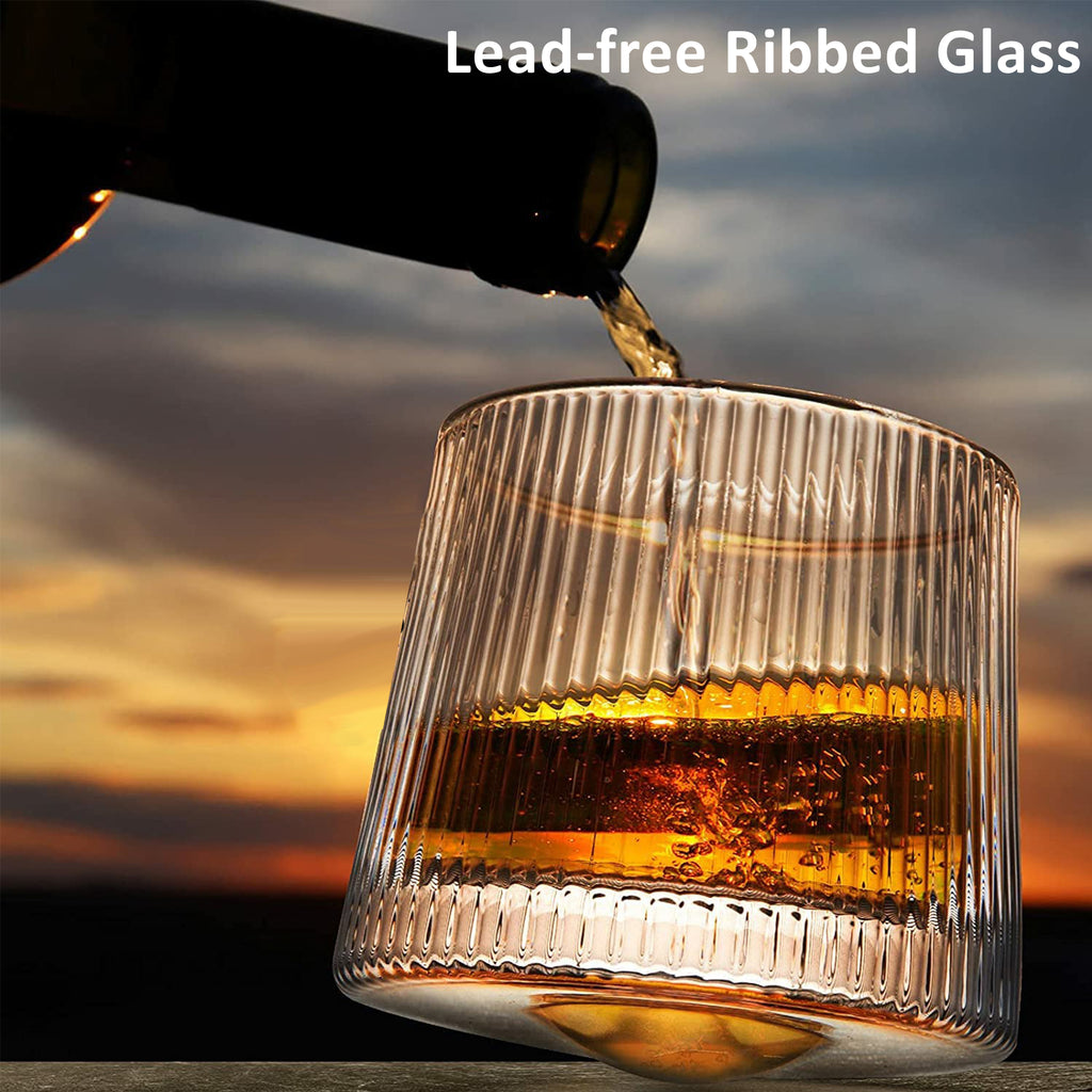 Set of 4 Spinning Whiskey Glass-150ml – HEARTDECO