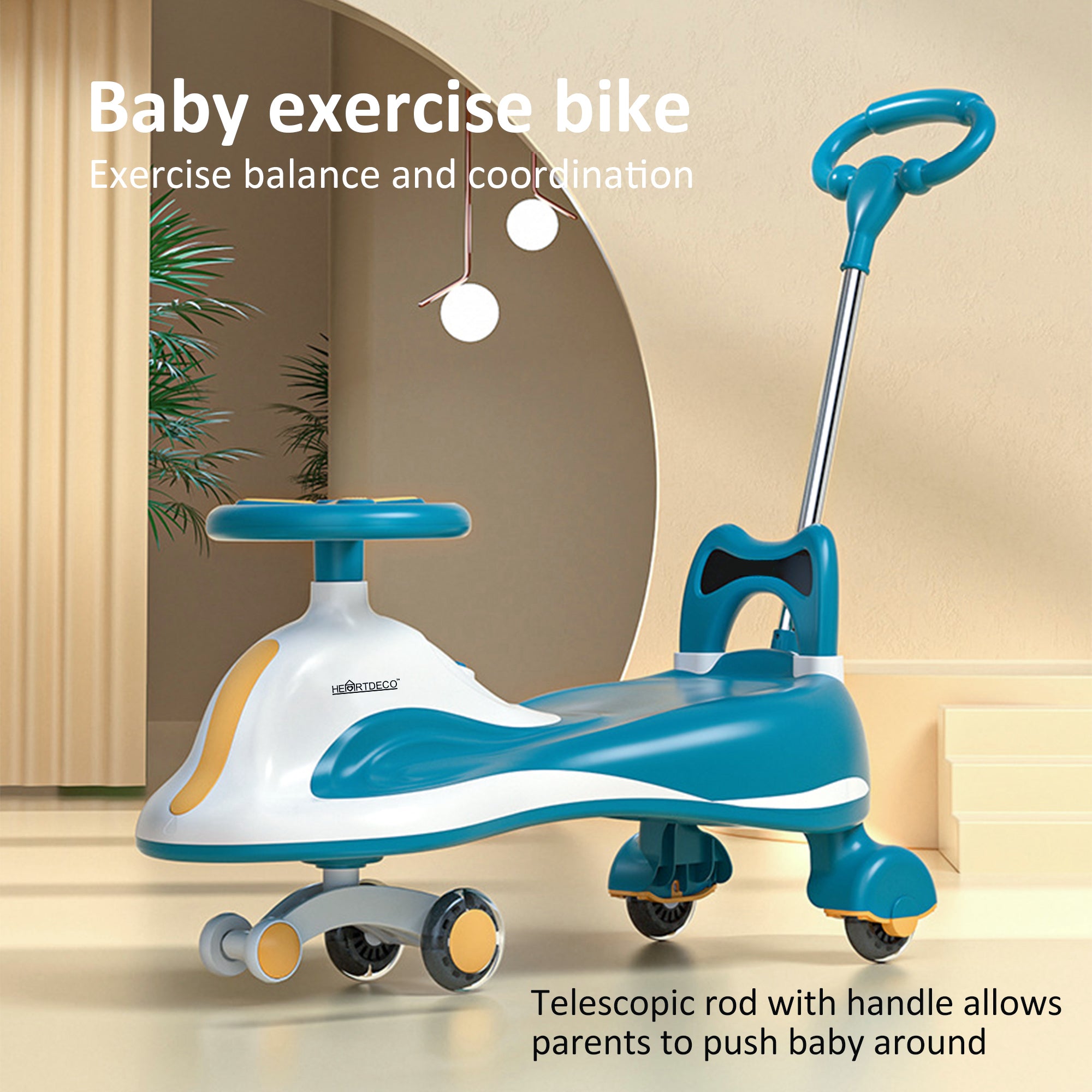 Colorful LED Kids Wiggle Car Ride On Toy – HEARTDECO