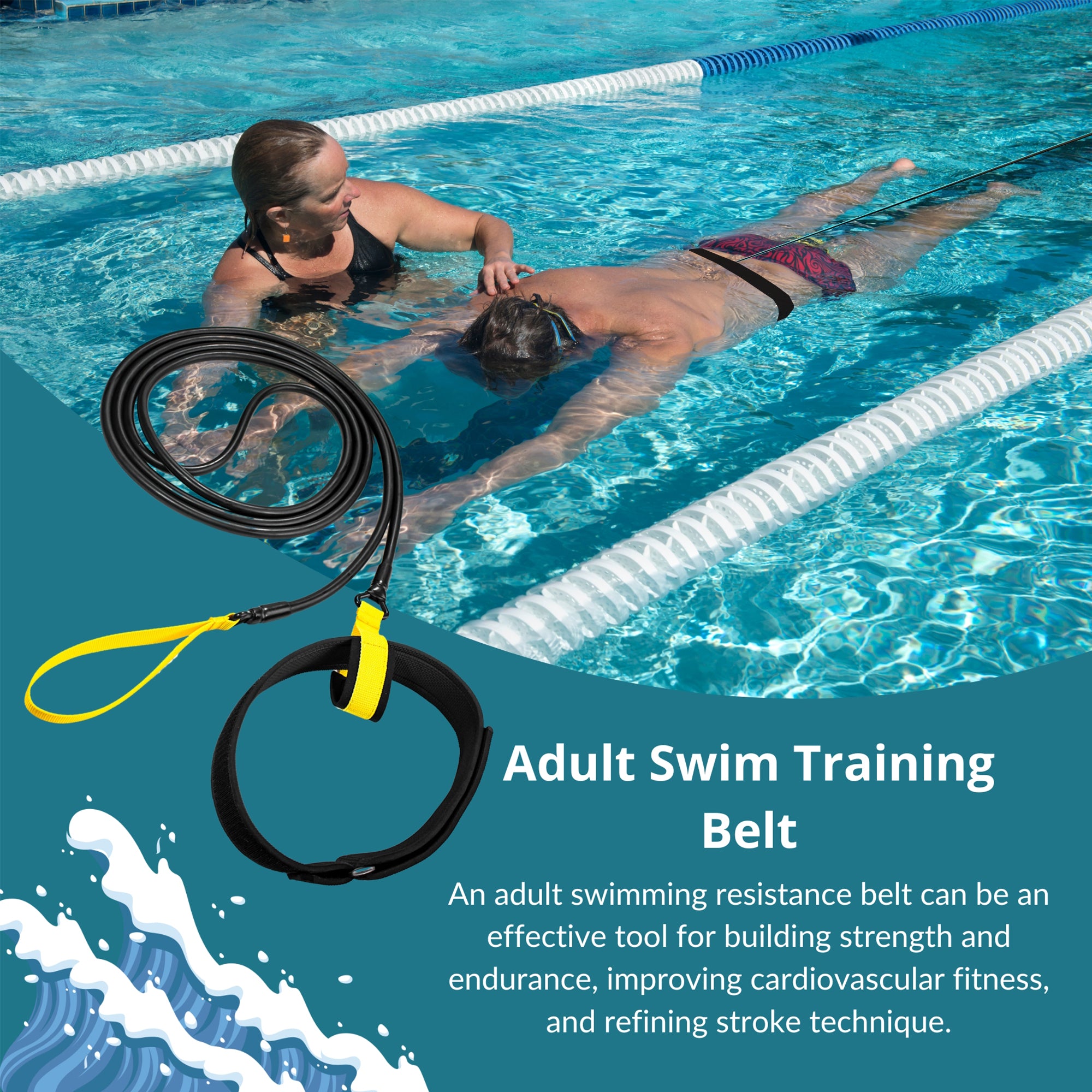 Adult Swim Training Resistance Belt 3m – HEARTDECO