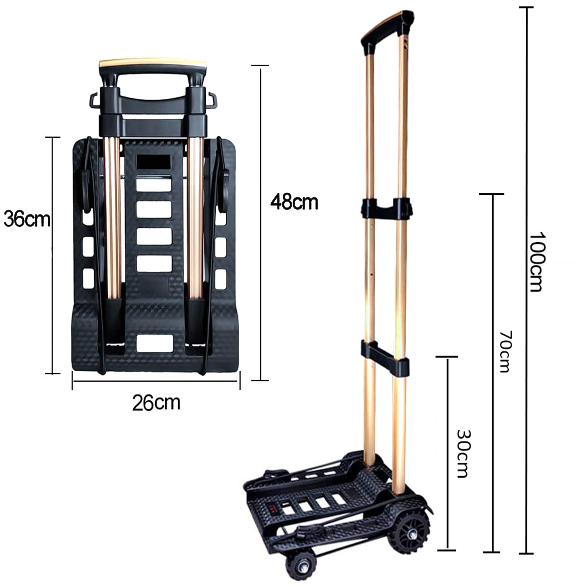 Foldable Luggage Cart Trolley – HEARTDECO