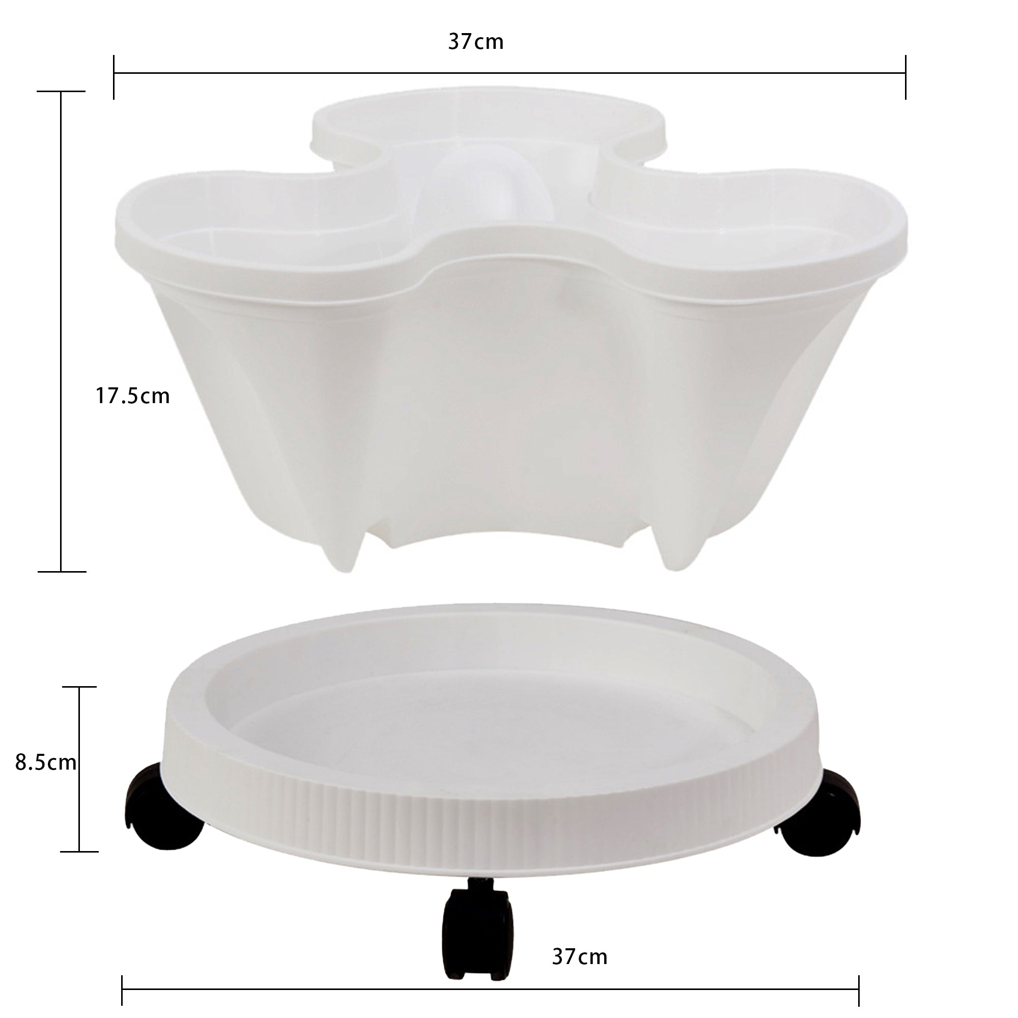 3 Tier Stackable Flower Pot Garden Planter Set – HEARTDECO