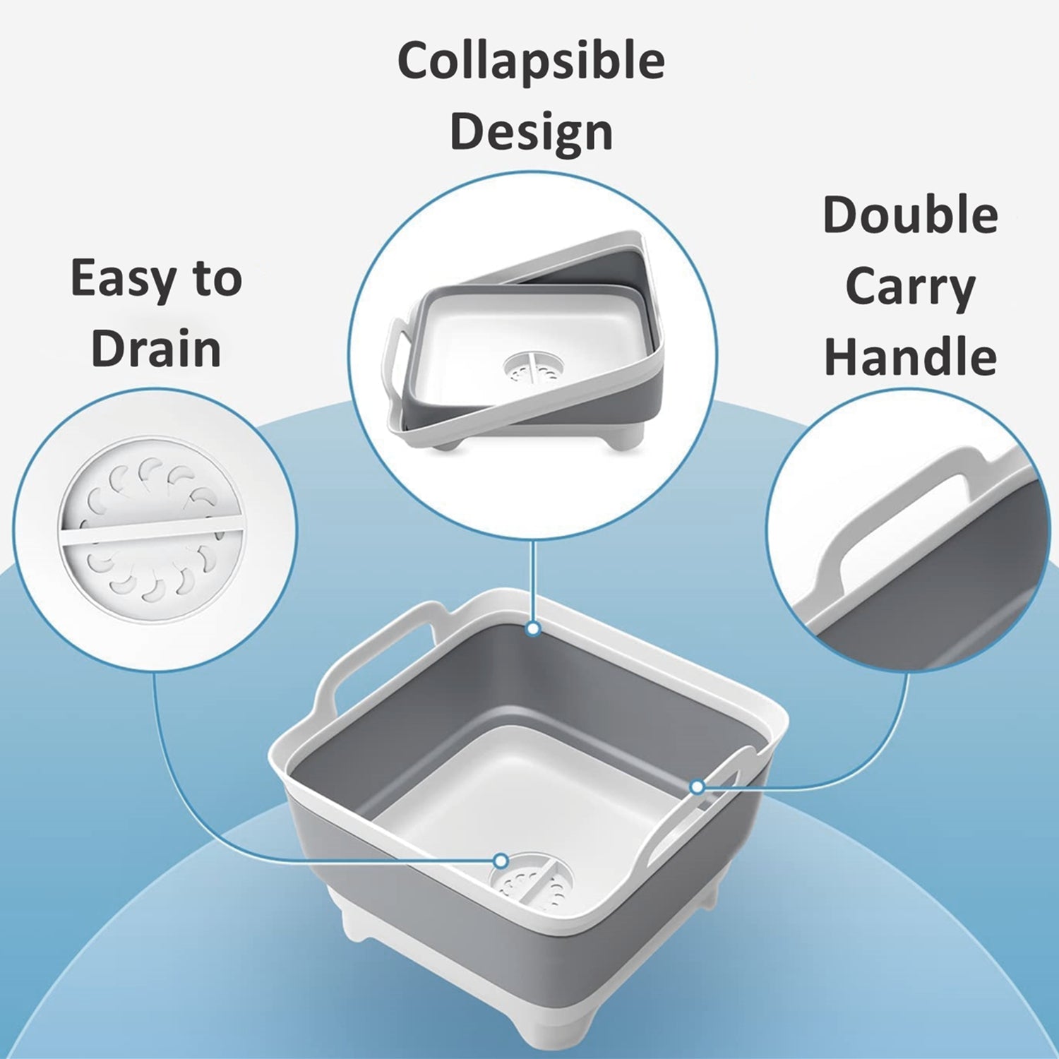 Collapsible Sink Basin With Drain Plug – HEARTDECO