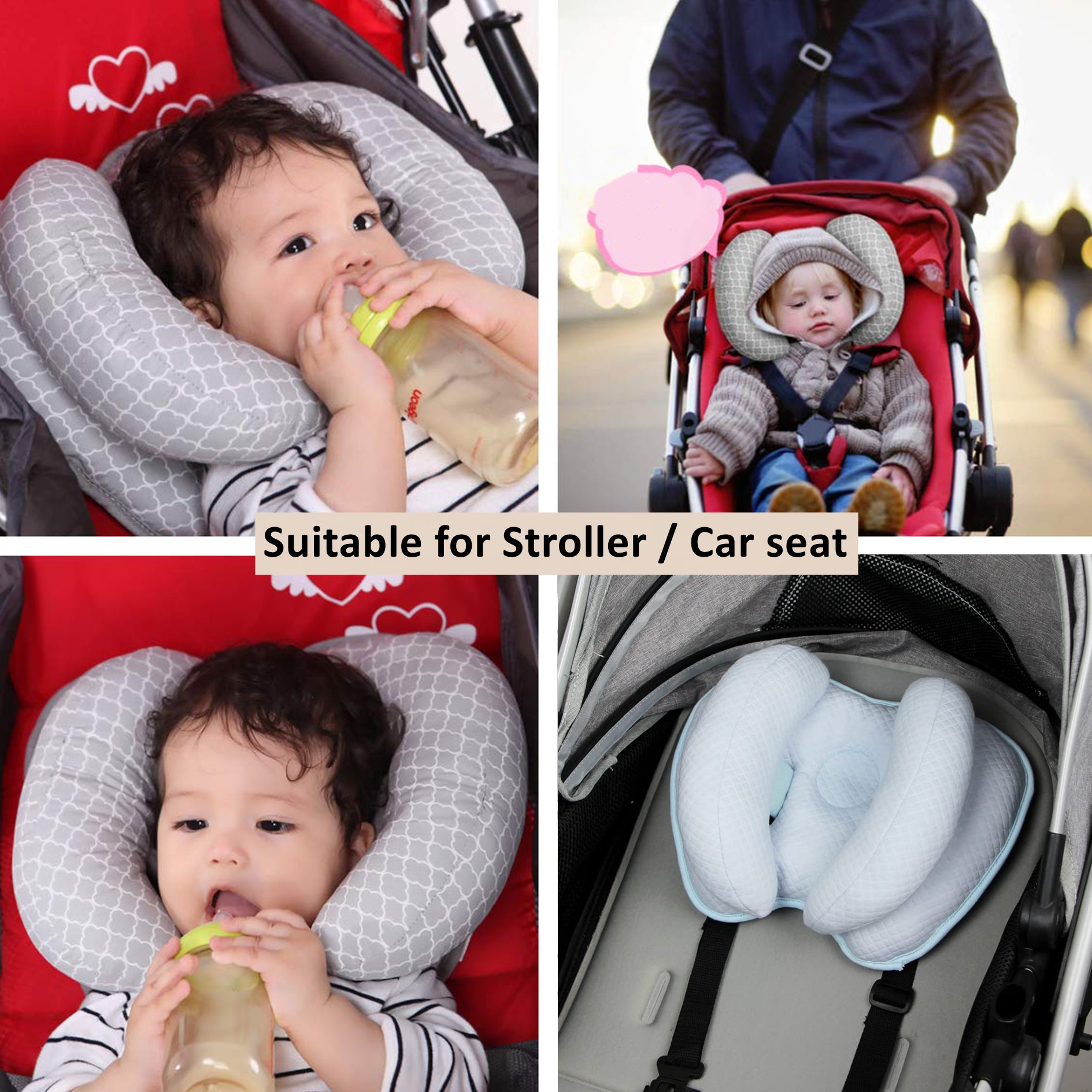Baby Stroller Car Seat Neck Support Travel Pillow – HEARTDECO