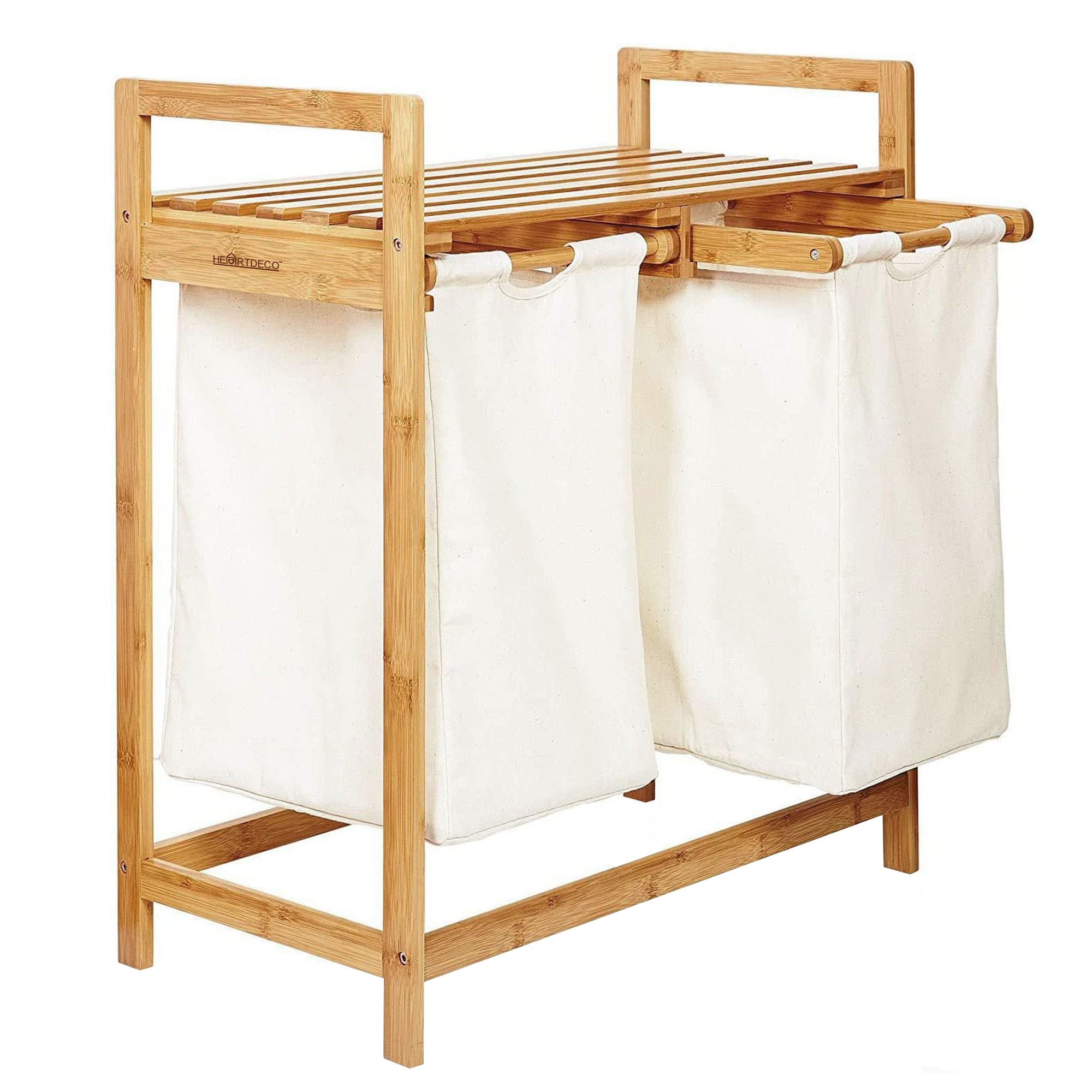 Bamboo Laundry Basket Unit – HEARTDECO